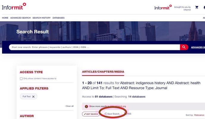 Informit Search | How to Create A Search Alert